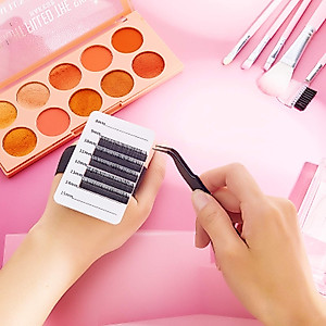 Patelai 4 Pieces Lash Holder Eyelash Extension Hand Pallet Tray Tools with Adjustable Wrist Strap Adjustable Lash Tray Strip Palette One Size Fits Most Eyelash Extension Holder (8-15 mm Pattern)