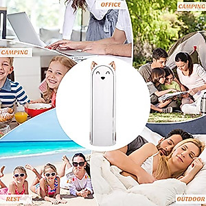 Veemoon Portable Fan Practical Cooler Mini Summer Personal Neck Foldable Office for Rechargeable White Sports Girls Eyelash Free Usb Recharging Indoor Gift Women Handheld Desk Fan