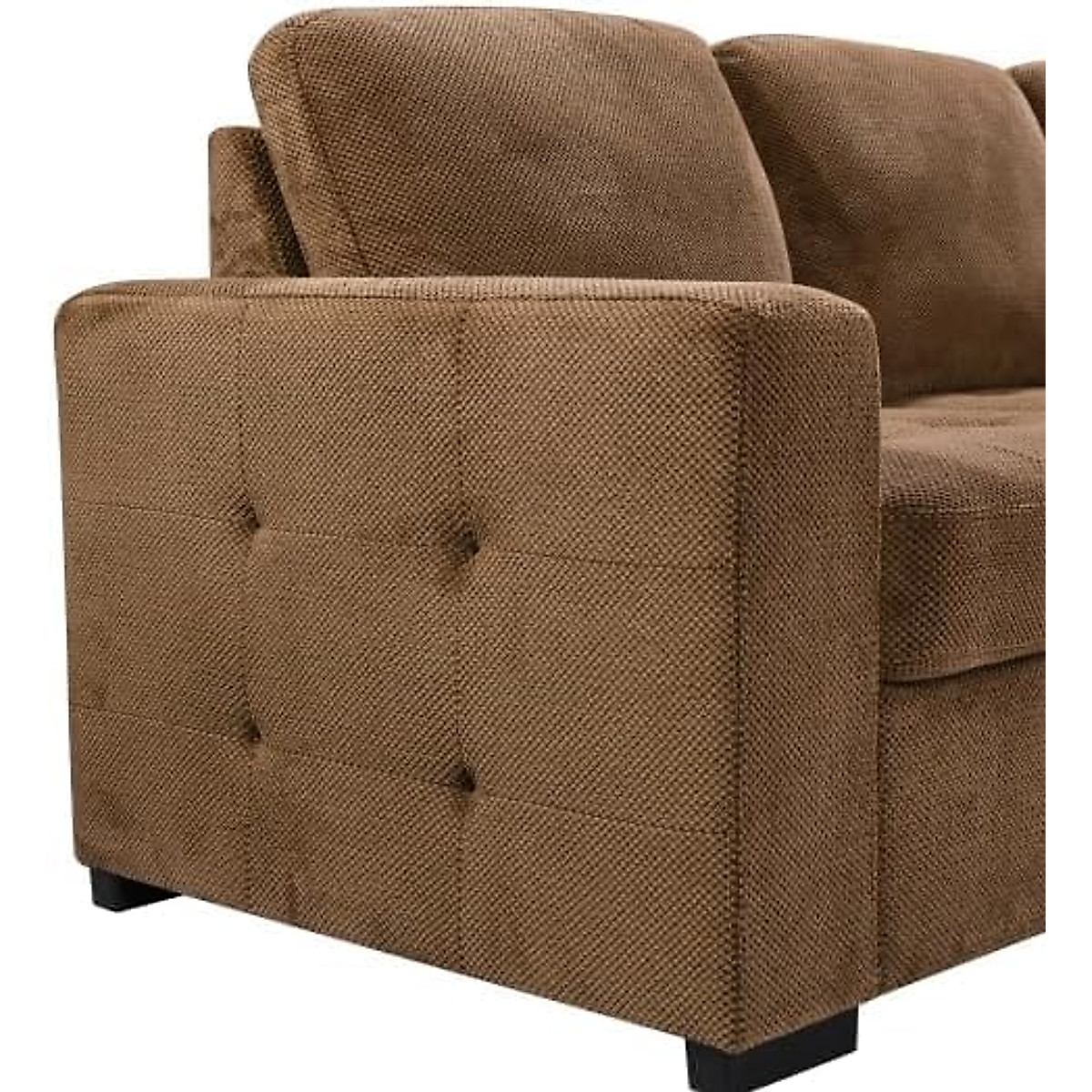 123"w U-Shaped Oversized Modular Sectional Sofa with Pull Out Sleeper Bed,Storage Chaise Lounge and 4 Throw Pillows,Convertible Polyester Upholstered Sectionals Sofá&Couch for Large Space,King Size