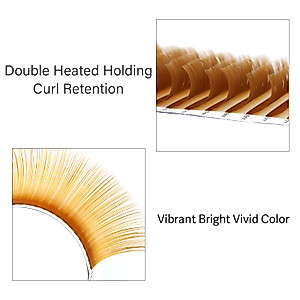 EMEDA Colored Lash Extensions D Curl .07 Thickness Brown Color Lashes Extension 9-15mm Mixed Tray Pop Hot Colorful Classic Single Individual Eyelash Extensions (0.07mm D Curl Mix 9-15mm)