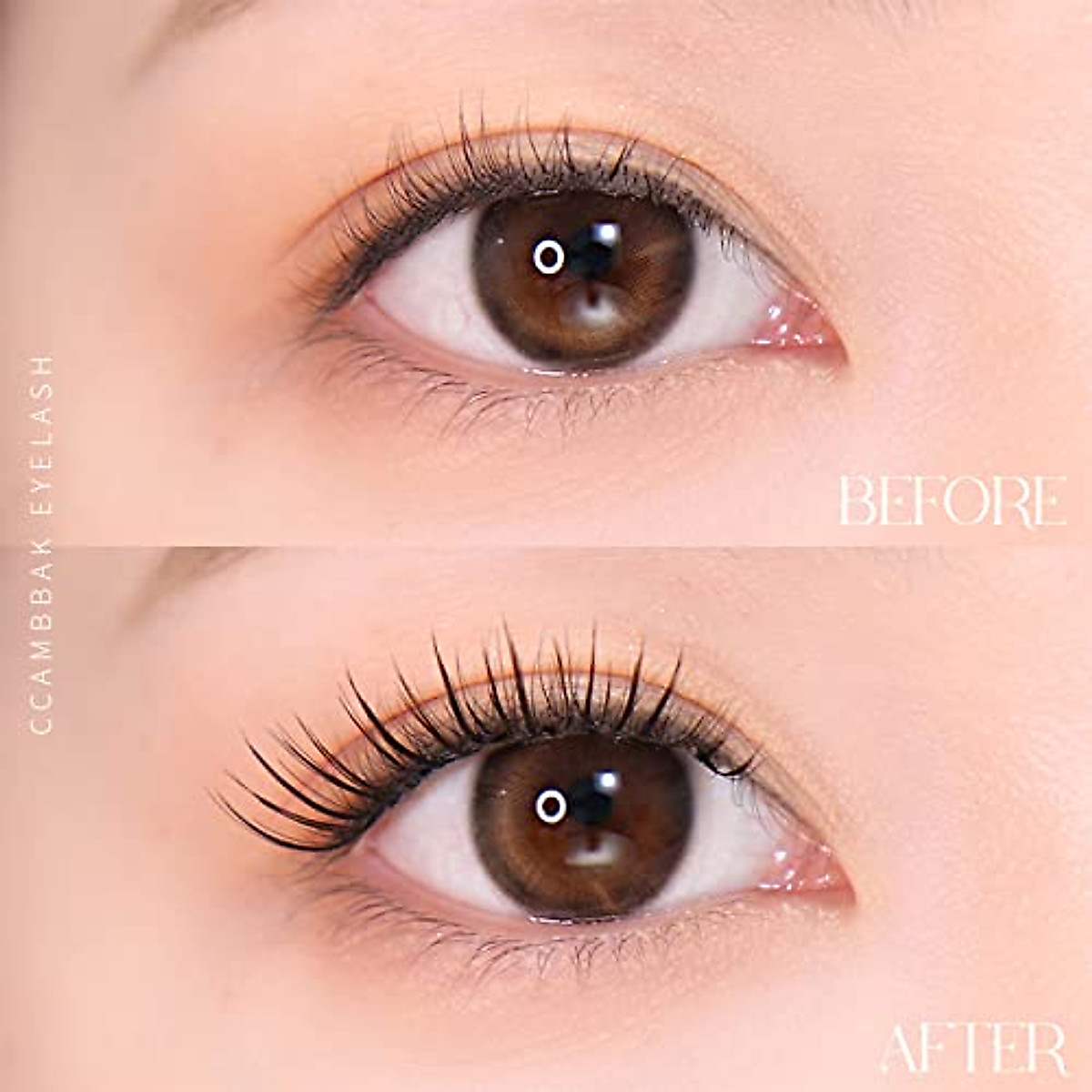 CCAMBBAK Bold - Looks So Natural False Eyelashes Handmade Lightweight Individual Lashes K-Beauty Extension Lengthening Wisps Authentic Fake Eyelashes (10mm Bold (Black), 1Point)