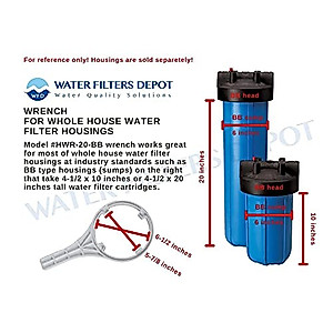 WFD, HWR-20-BB Full Circle Wrench for Whole House Water Filter Replacement of Big Blue (BB) Housings