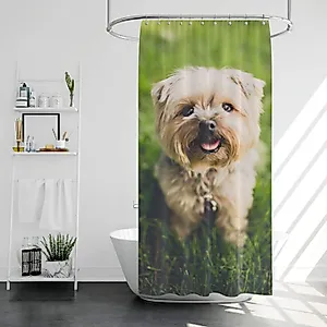 Leif George Professional Custom Shower Curtain, Photograph, Image, Backdrop, Text, Logo, Add Your Own Designs Photo (72x72)