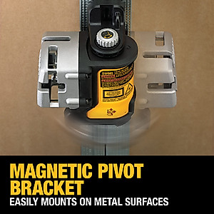 DEWALT Line Laser, Self-Leveling, Red, 3-Beam (DW089K)