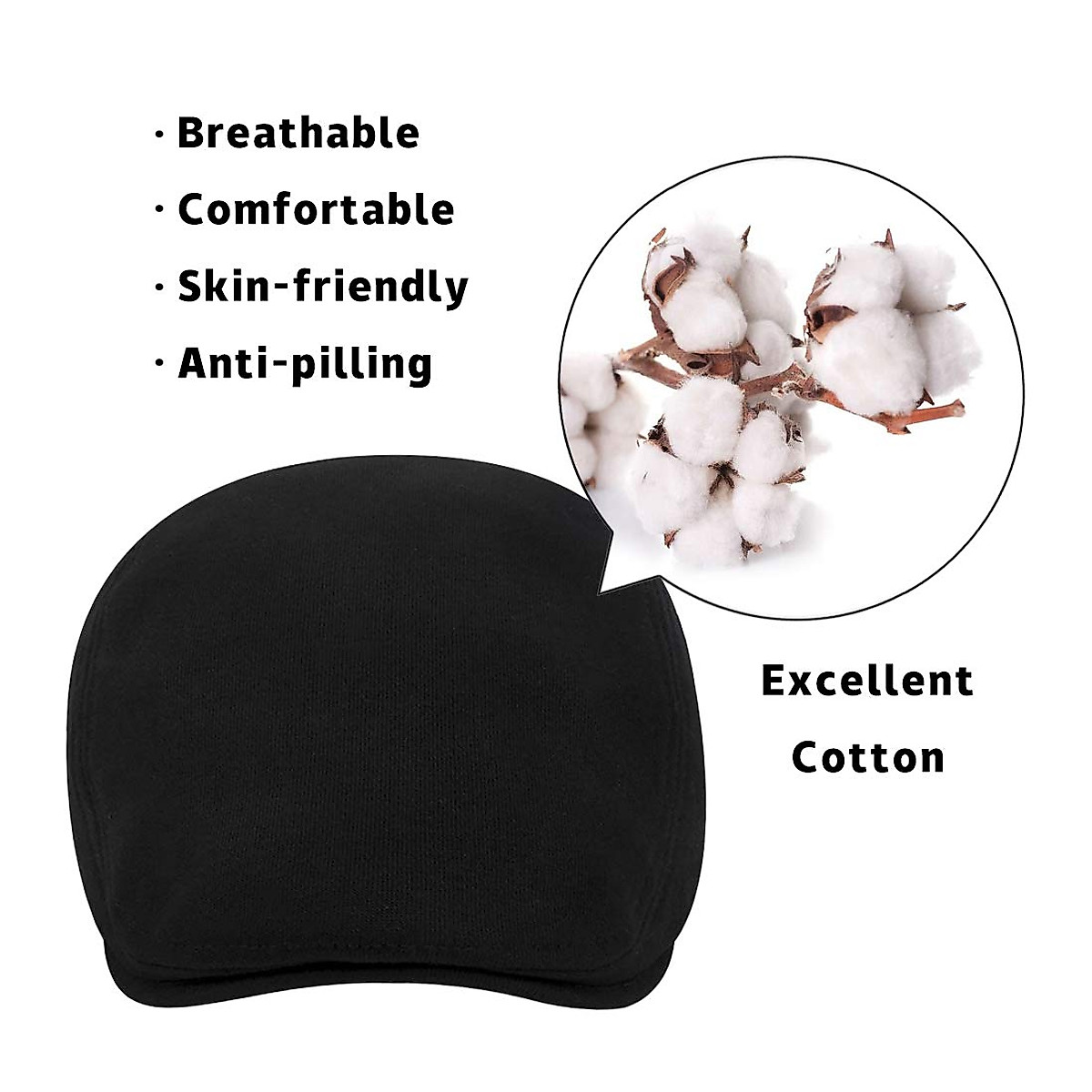 WETOO Men's Flat Cap Gatsby Newsboy Lvy Irish Hats Driving Cabbie Hunting Cap