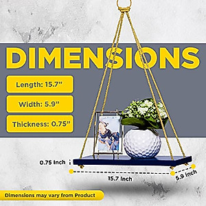 APRELEE Boho Wall Hanging Shelf with Jute Rope – Set of 2, Paulownia Wood Hanging Shelf for Plants, Wall, Living Room, Nursery & Bedroom