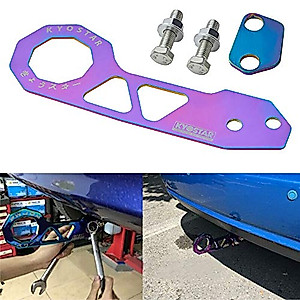 WKD Universal JDM Stainless Steel Neo Chrome Rear Tow Towing Hook #6038