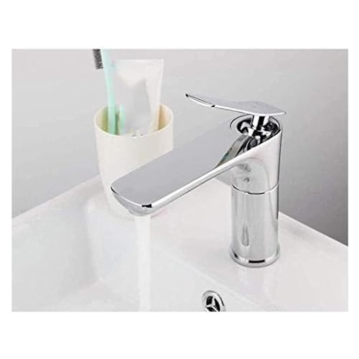 Faucet, Faucet Kitchen Tap Faucet Modern Faucet Crane Bathroom Faucet Single Lever Hot and Cold Water Bath and Brass Sink Faucet Faucet Save