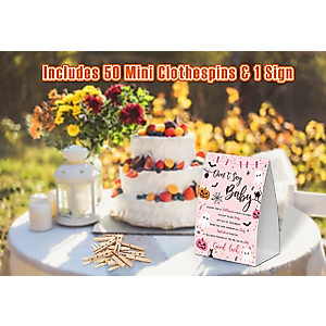 Halloween Pink Ghost Shower Decorations,Don't Say Baby Baby Shower Game,Gender Neutral Baby Shower Decorations,Small Clothespin Game,Baby Shower Ideas,Baby Shower Games 50 Guest,Fall Party Games
