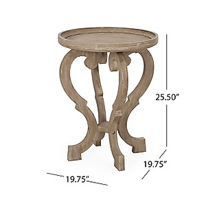 Christopher Knight Home Eleanor French Country Accent Table with Round Top, Natural