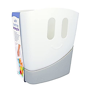 Ubbi Freestanding Bath Toy Organizer Bath Caddy with Removable Drying Rack Bin and Scoop for Toddlers and Baby, Gray