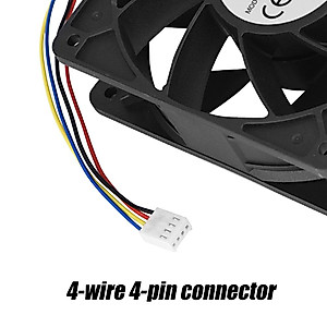 Tosuny Standard Case Fan, Cooling Fan DC 12V 5.0A 7500RPM Ultra Quiet Computer Cooling Fan Replacement 4 Pin Connector for Antminer S7 S9