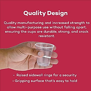 Dealmed 3 oz. Disposable Plastic Cups – 100% Recyclable Cups for Doctor's Offices, School Nurse's, Hospitals, at Home and More (Pack of 100)
