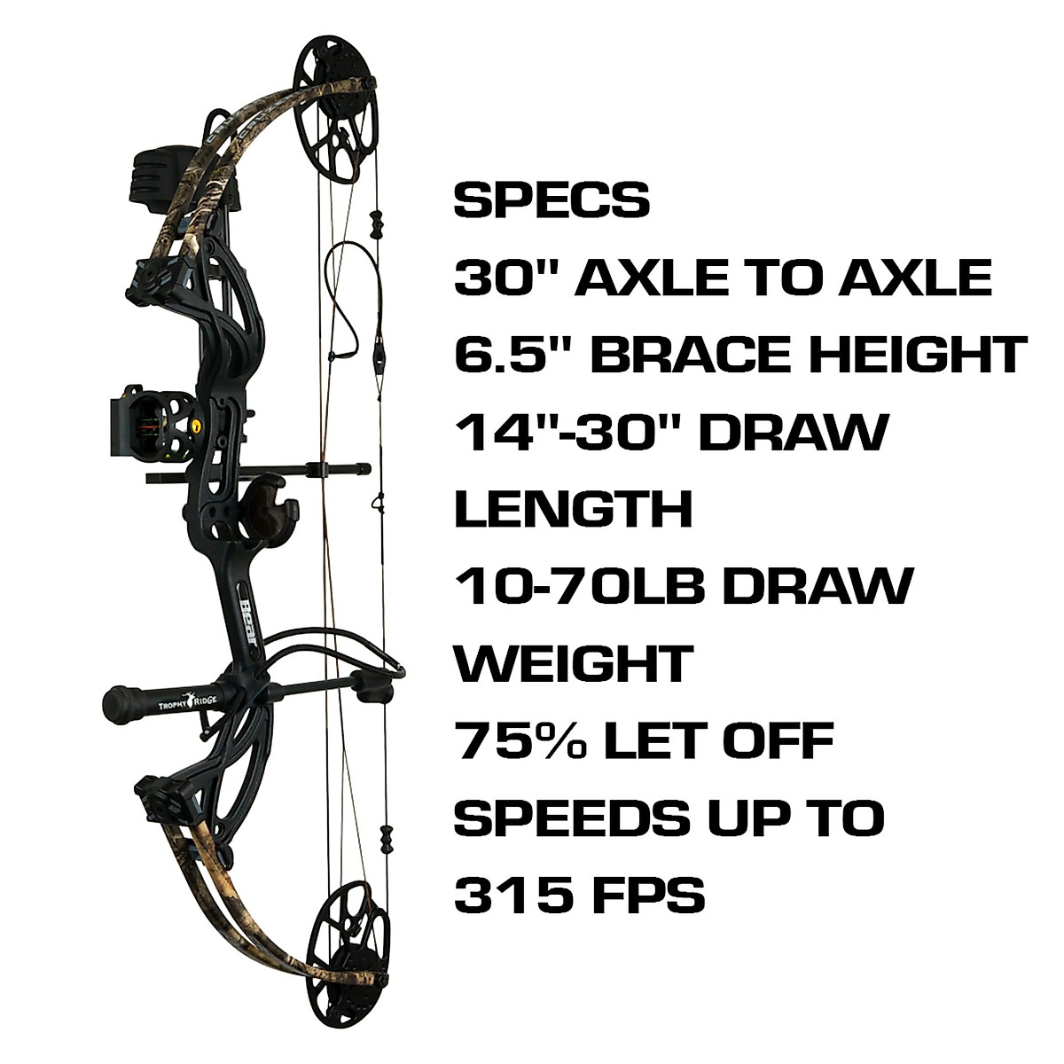 Bear Archery Cruzer G3 Ready to Hunt Compound Bow Package for Adults and Youth, Right Hand, Muddy