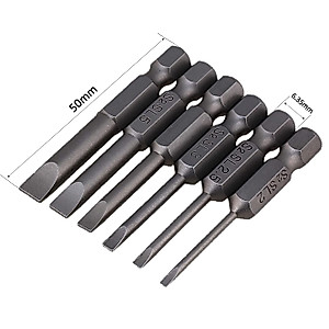 aiyun 18 Piece Slotted Phillips Screwdriver Bit Set, 1/4 Inch Hex Shank S2 Steel Magnetic 2Inch Long Drill Bit Set with Storage Box (Slotted Phillips)