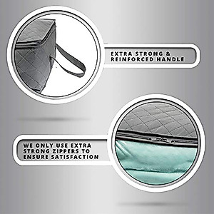 Woffit Foldable Storage Bag Organizers, Great for Clothes, Blankets, Towels, Winter & Summer Clothing, Closets, Bedrooms, Under Bed