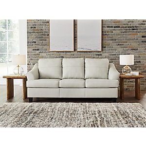 Signature Design by Ashley Genoa Modern Leather Match Sofa, White