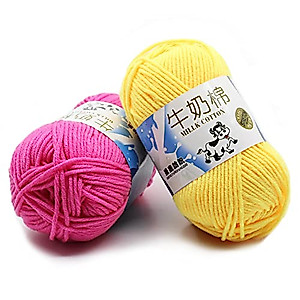 2 Set 1 Roll 5-Strand Wool Yarn Soft Warm DIY Beginner Needlework Hand Knitting Crochet Yarn Ball for Sewing Shop Hand Knitted Wool
