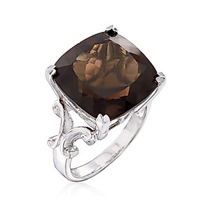 Ross-Simons 12.00 Carat Smoky Quartz Ring in Sterling Silver. Size 9