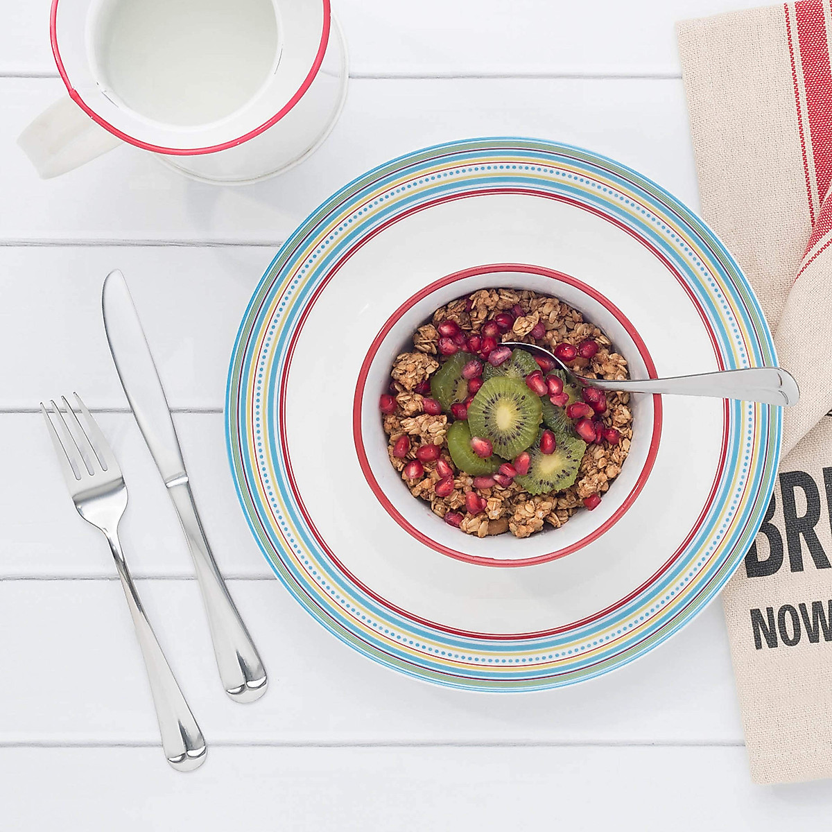 Hampton Forge Lexington 66-Piece Flatware Set,