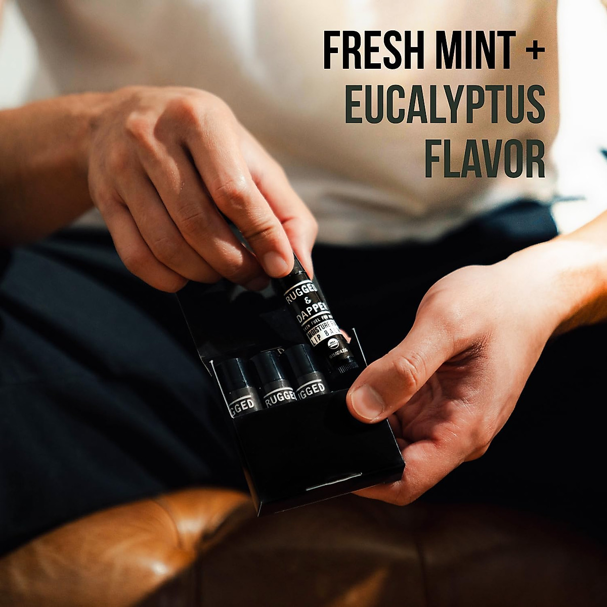 Organic Lip Balm for Men, Mens Chapstick Organic, Mens Lip Balm, Natural Chapstick for Men, Organic Chapstick Mint Lip Balm, Peppermint Lip Balm, All Natural Men's Lip Balm Chap Stick, Lip Therapy