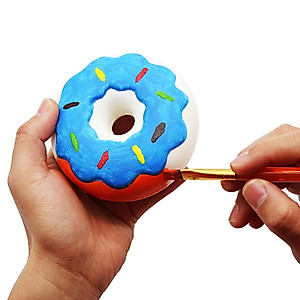 Korilave Squishies DIY Art Crafts Dessert Kits for Girls Gift, Paint Your Own Squishy Toy Jumbo Soft Slow Rising Stress Relief Fidget Toys for Ages 4 5 6 7 8 Kids(27Pcs)