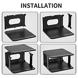 HAIXIN Shoe Racks for Bedroom Plastic Organizer for Closet 8 Tier Shoe Cubby Free Standing Shelves Cabinet Black Sneaker Storage For Entryway Vertical Tower