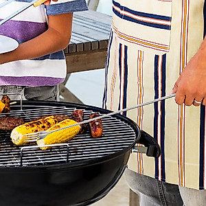 Lystaii 2Pcs Stainless Steel Telescopic Fork Extendable Fork Dinner Fork Dinner Fruit Dessert Long Handle Fork Long Stainless Steel Retractable Fork Sturdy