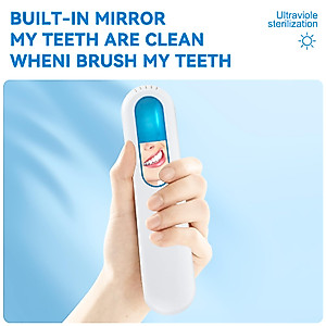 TAISHAN UV Toothbrush Case Sanitizer，Portable Rechargeable Travel Toothbrush Holder,Fits All Toothbrushes for Electric and Manual Toothbrushes,Safety Feature for Home and Travel