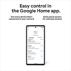 Google Nest WiFi Pro - Wi-Fi 6E - Reliable Home Wi-Fi System with Fast Speed and Whole Home Coverage - Mesh Router - 2 Pack - Snow