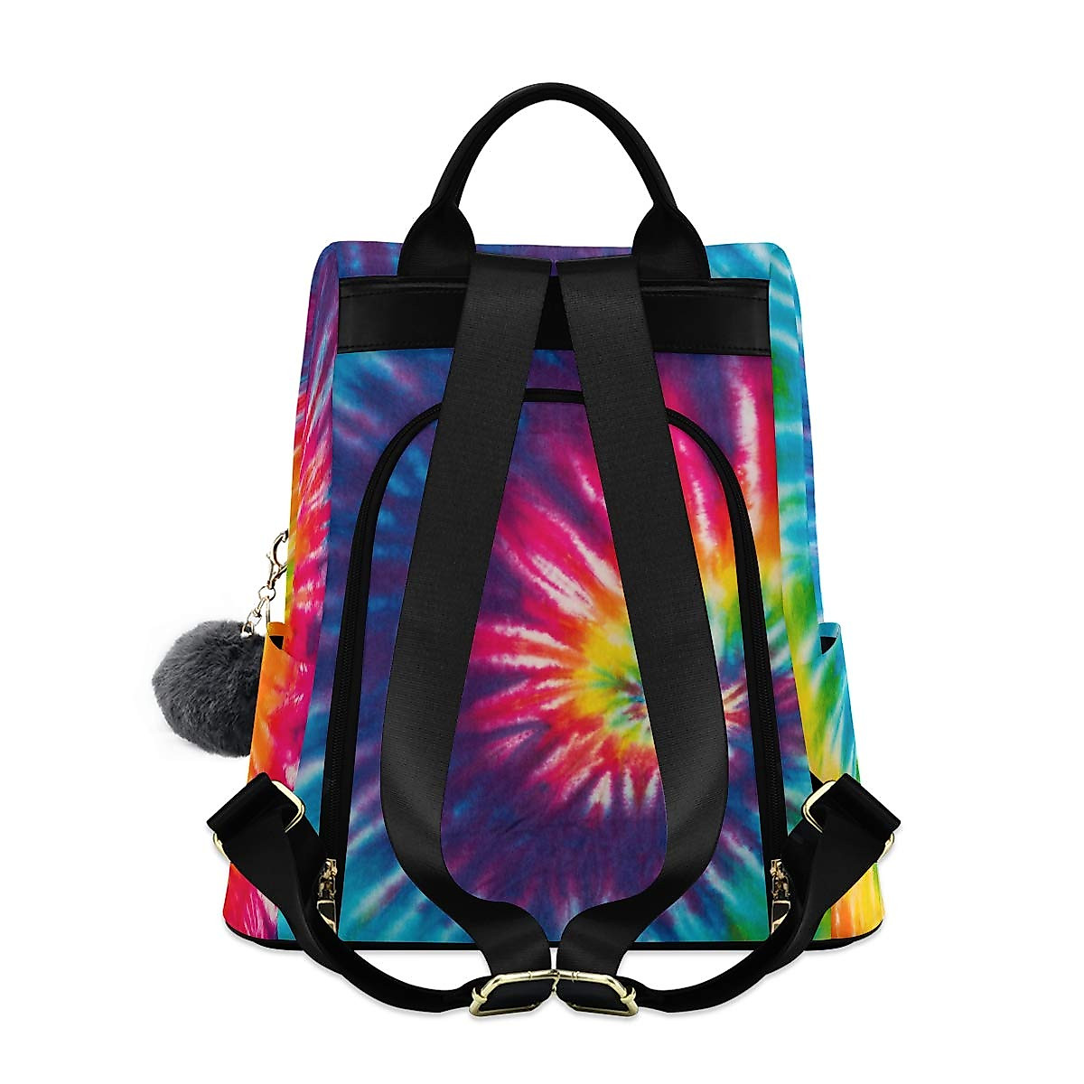 ALAZA Abstract Swirl Design Tie Dye Backpack Purse for Women Anti Theft Fashion Back Pack Shoulder Bag