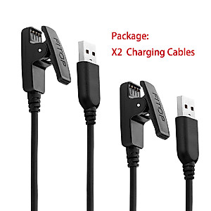 JIUJOJA 2Pack for Garmin Approach S20/G10 Forerunner 235/35/64/230/630/645/645 Music/735XT/Vivomove HR/Lily Smart Watch Replacement Charger Charging Clip Sync Data Cable