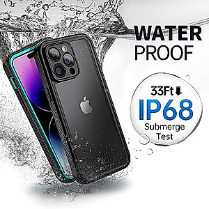 BEASTEK iPhone 14 Pro Max Waterproof Case, Underwater Shockproof Dustproof Case, FSN Series with Built-in Screen Protector with Protective Clear Back Cover, for Apple iPhone 14 Pro Max (6.7'') (Teal)