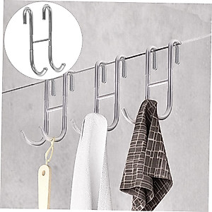 IMIKEYA 4pcs Glass Door Hook Metal s Hooks Bathroom Hook Shower Hook Shower Door Hanger Towel Hooks for Bathroom Door Drawer Cabinet Hook Heavy Organizer Double Sided 304 Stainless Steel