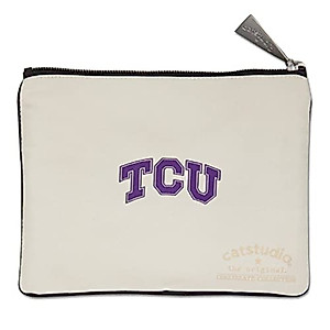 Catstudio Texas Christian University (TCU) Collegiate Zipper Pouch Purse | Holds Your Phone, Coins, Pencils, Makeup, Dog Treats, & Tech Tools