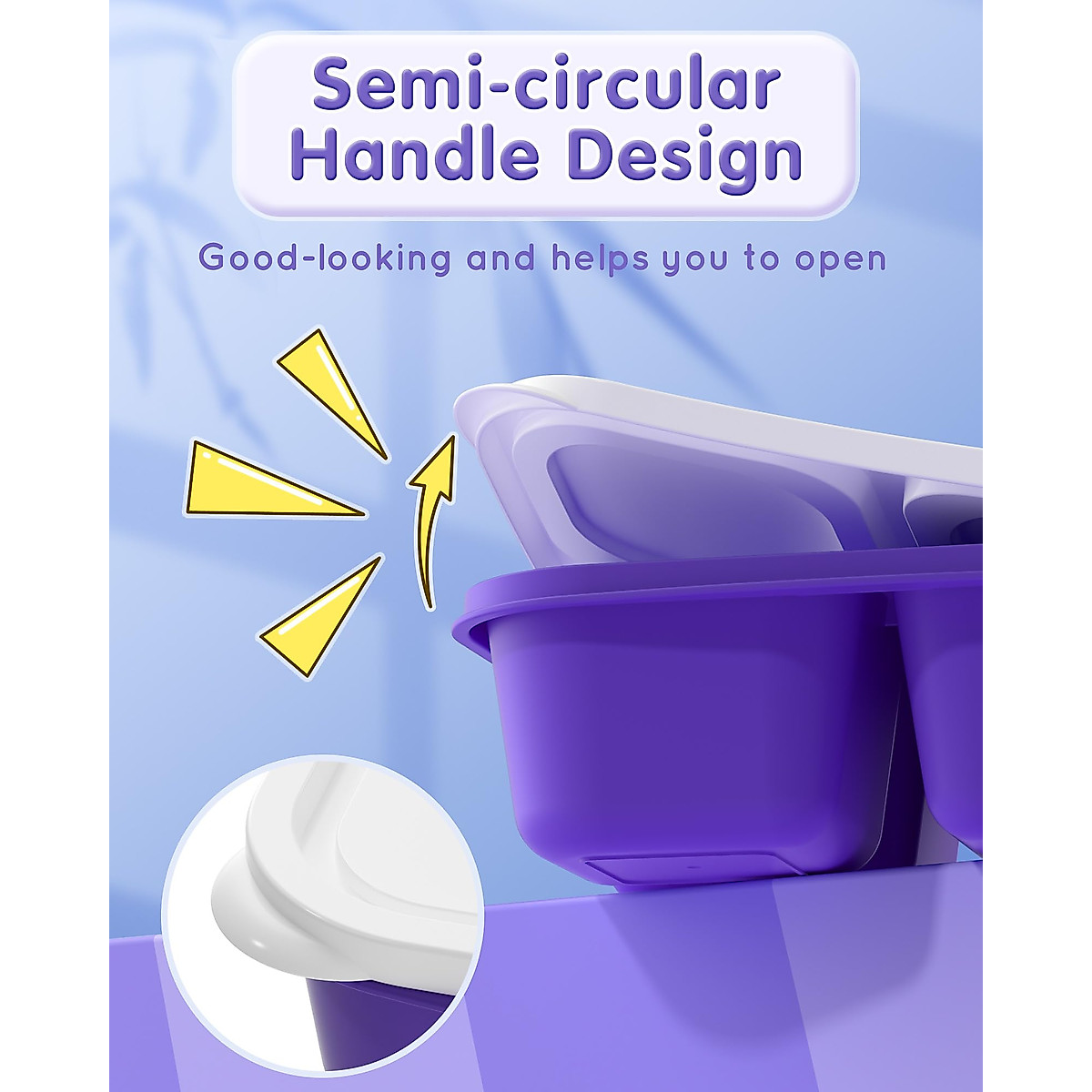 5 Pcs Bento Snack Containers, Reusable 4 Compartment Divided Food Storage Containers, Divided Lunchable Container for School, Work and Travel (5 Color)