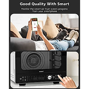 Nuwave TODD ENGLISH iQ360 Digital Smart Oven, 20-in-1 Convection Infrared Grill Griddle Combo, 34-Qt Mega Capacity, 1800 Watts, Adjustable Triple Surround Heat Zones, Smart Thermometer, WIFI Enabled