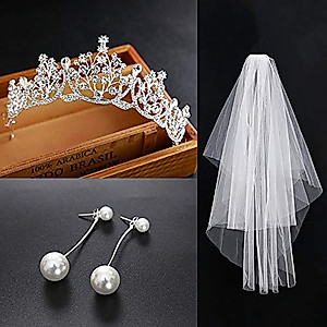 Bridal Tiara Wedding Tiara Crystal Rhinestones Bridal Tiara Crown Headband for Girl Women Decoration on Birthday Wedding Party Prom