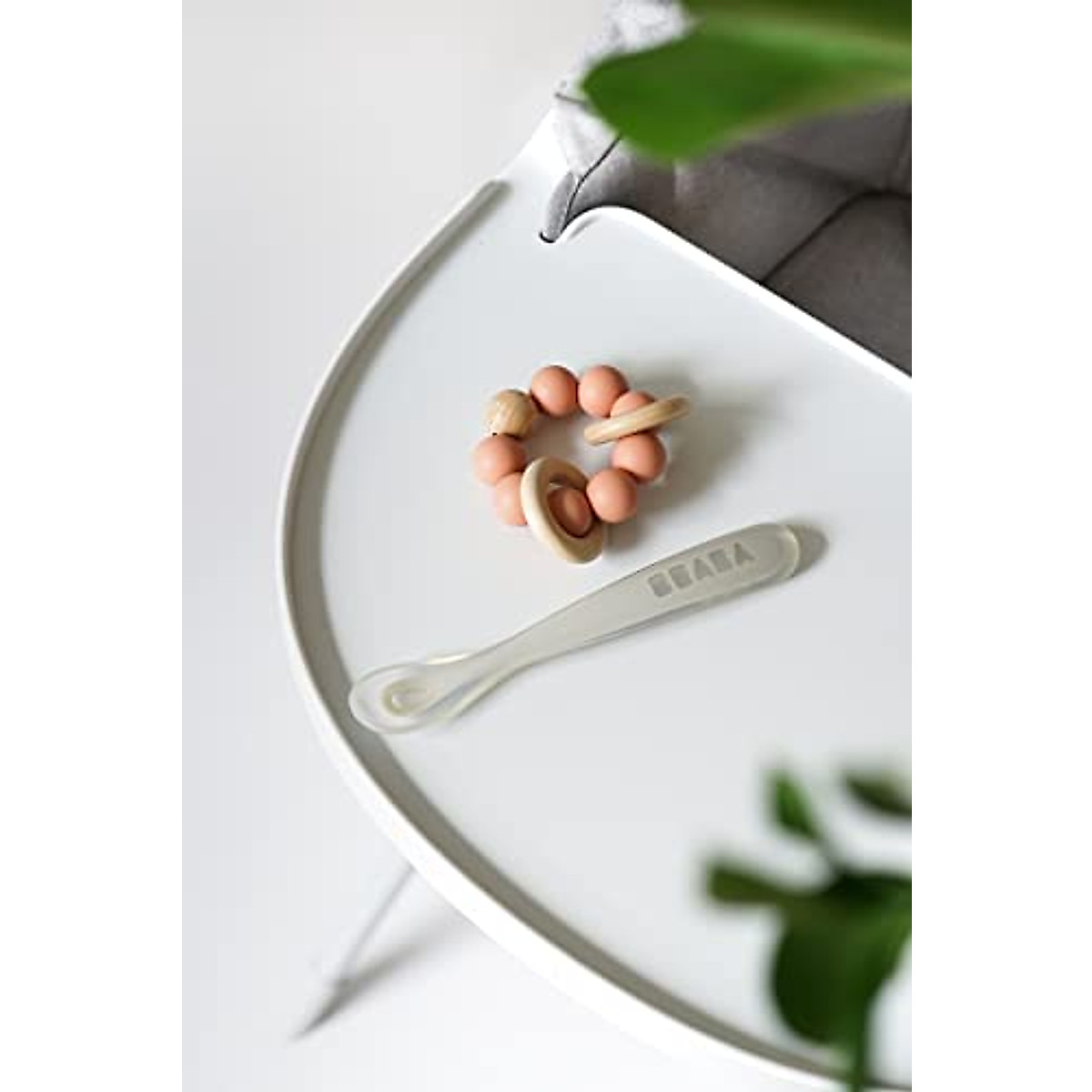 BEABA Baby's First Foods Spoon Set with Travel Case, Original Silicone Baby Spoons, Baby Essentials, Baby Spoons, Travel Set, Baby Gifts, Rain + Cloud