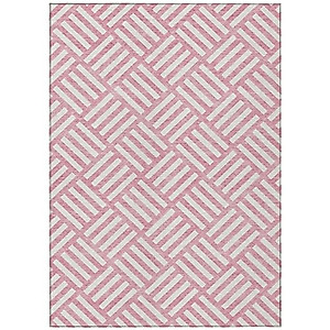 Addison Rugs Chantille ACN620 Pink 9' x 12' Indoor Outdoor Area Rug, Easy Clean, Machine Washable, Non Shedding, Bedroom, Living Room, Dining Room, Kitchen, Patio Rug