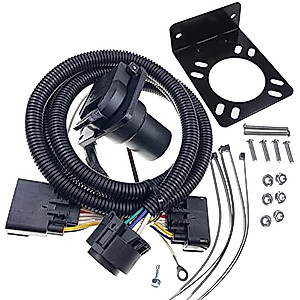 CARROFIX Vehicle-Side T-Connector Custom Tow Wiring Harness with 7-Way RV Blade Trailer Connector for 2015-2021 Ford F-150, black (C0165)