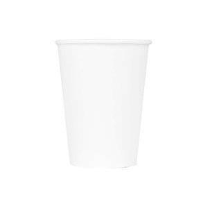 Karat 12oz Premium White Paper Hot Coffee Cups Diameter 3.54", Disposable, Leak-Resistant Double Poly-Lined, Ideal for Restaurants - Pack of 1000