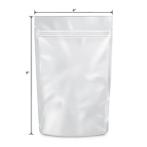 Loud Lock Mylar Bags Odor Sealing 1 Ounce All White - 1000 Count 9" X 6" 6mill Thickness - Packaging Bags - Mylar Bags For Food Storage - Resealable Bags - Odor Sealing Bags