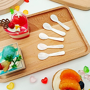 ZUDKSUY 20pcs Caviar Spoons Shell Spoons Mother of Pearl Spoons Mask Spoontea Spoons Dessert Spoons Suitable for Caviar, Jam, Ice Cream, Restaurant, Dessert