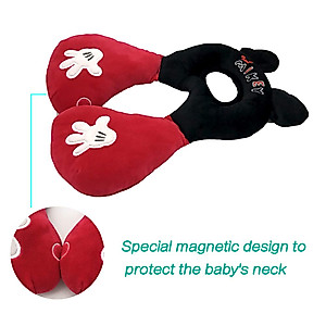 Travel Friend Head and Neck Support Pillow,Infant Comfortable Stroller Head Support Travel Cushion for Car Seat Fit for Baby 6-24Months