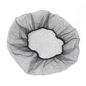 QIAN SOU Qiansou Disposable Hair Nets Durable Nylon Breathable Honeycomb Pack of 100 Black
