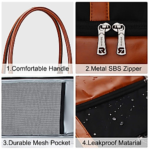 MONSTINA Lunch Bag,Lunch Tote Bag for Women,Large Lunch Box with Waterproof Insulated,USB Reusable Lunch Pouch for Office School