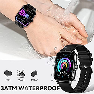 EIGIIS Smart Watch for Men 1.7" HD Waterproof Smartwatch Compatible with iPhone Samsung Android Phones Sports Fitness Tracker Watch with Heart Rate Sleep Monitor Pedometer