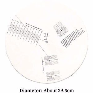 Turntable Cartridge Alignment Protractor Mat, Anti-sliding LP Vinyl Record Pickup Calibration Plate Distance Gauge Protractor Adjustment Tool Ruler for Turntable Accessor