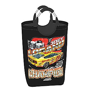 Joey Logano 22 Large Laundry Basket Laundry Hamper Bag Washing Bin Clothes Bag Collapsible Tall with Handles Waterproof Bathroom College Essentials Storage for College Dorm, Family